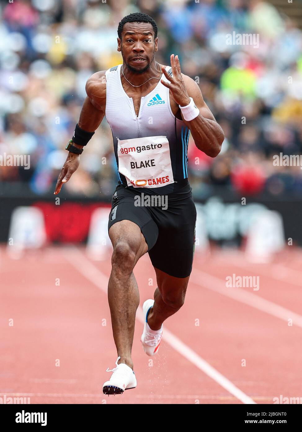2022-06-06 16:52:07 HENGELO - Winner Yohan Blake in action in the men's ...