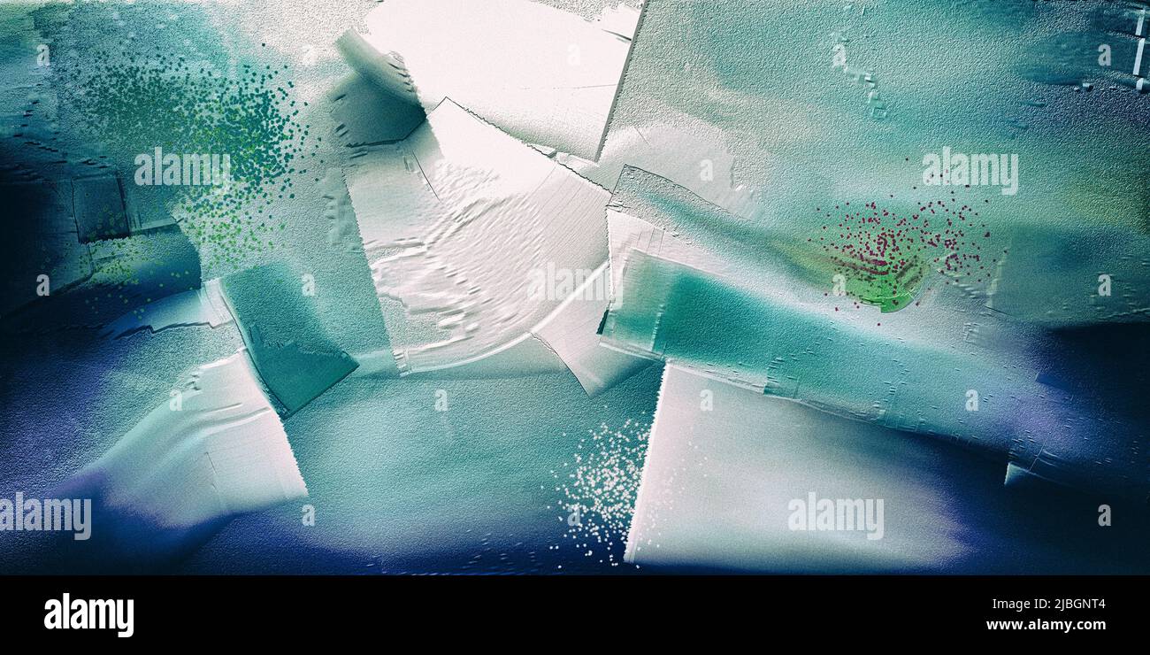 Abstract in azure colors. 3D rendering Stock Photo - Alamy