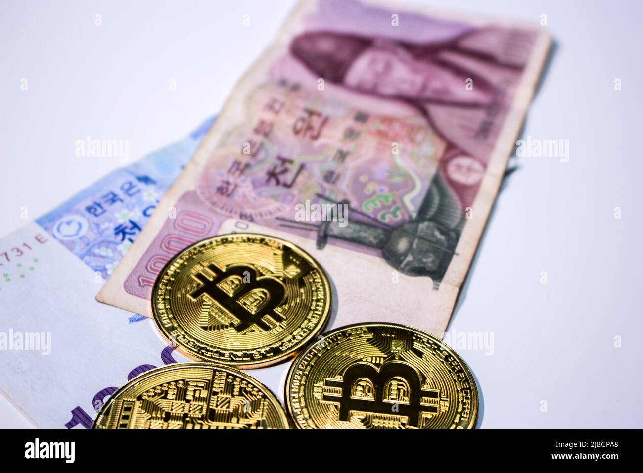 Korean won coin currency hi-res stock photography and images - Alamy