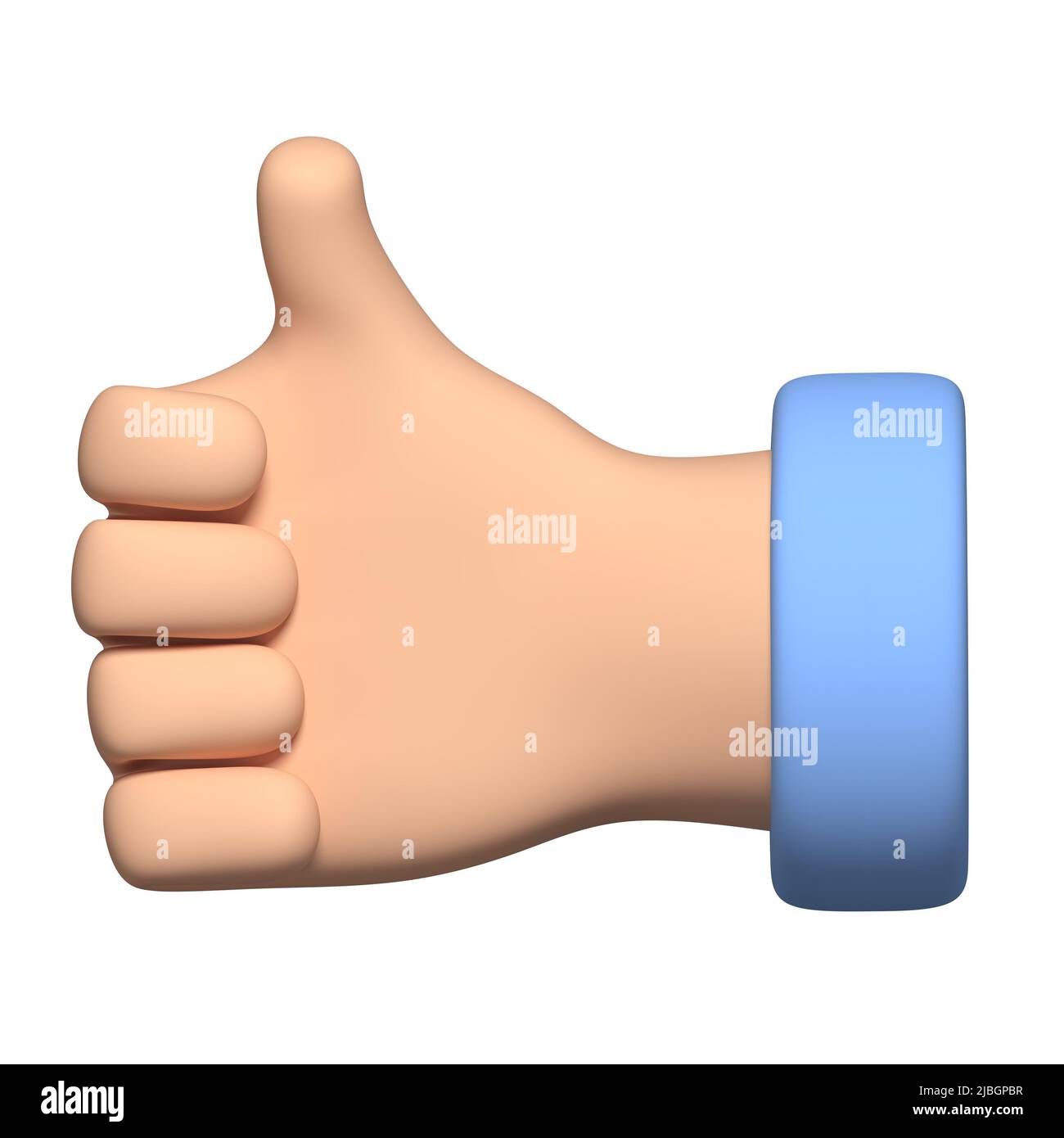 Big thumb up - modern realistic colorful 3d icon. Colorful image of a ...