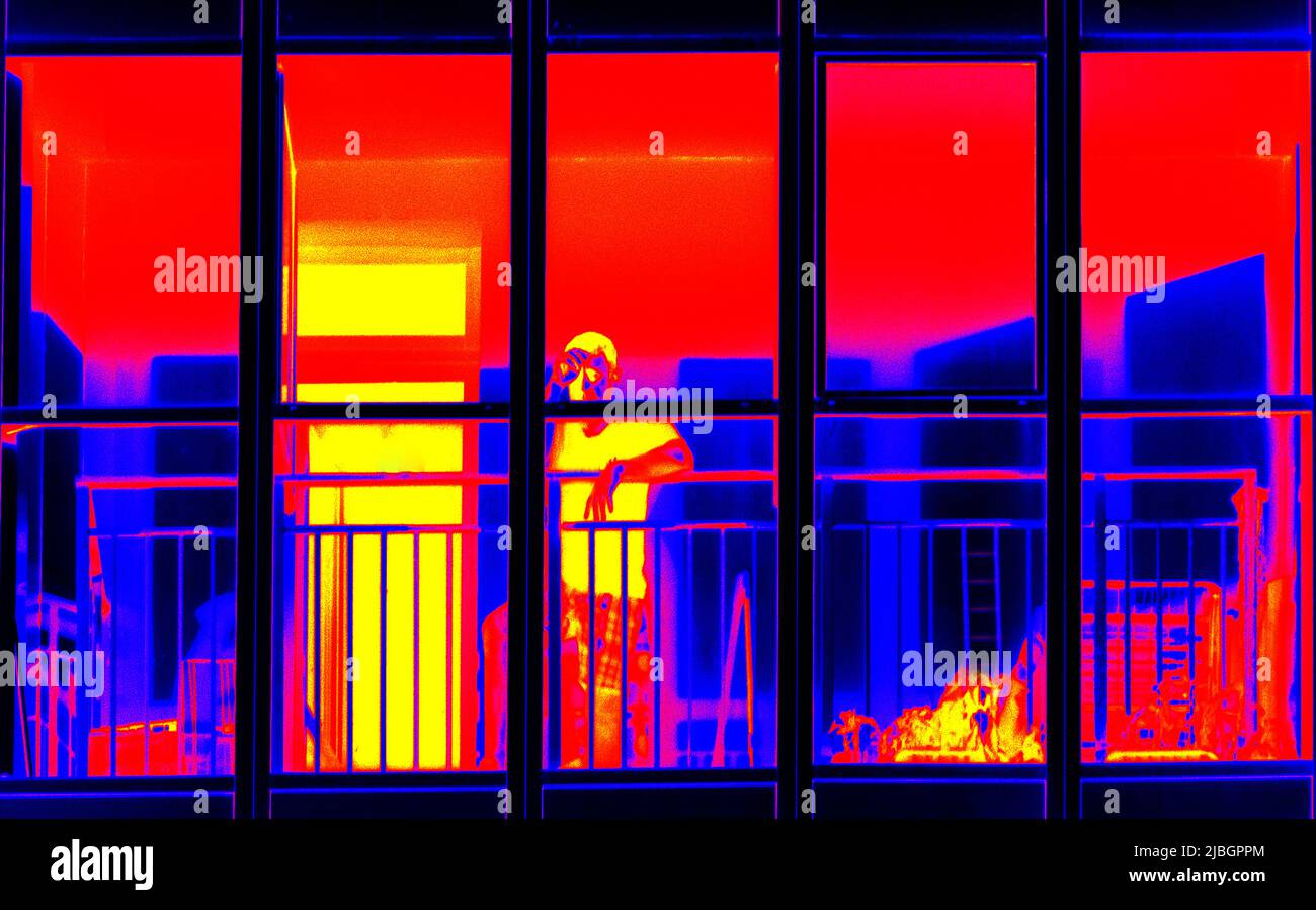 View in window, Indoor view. Artist's Studio, art workshop, and ...