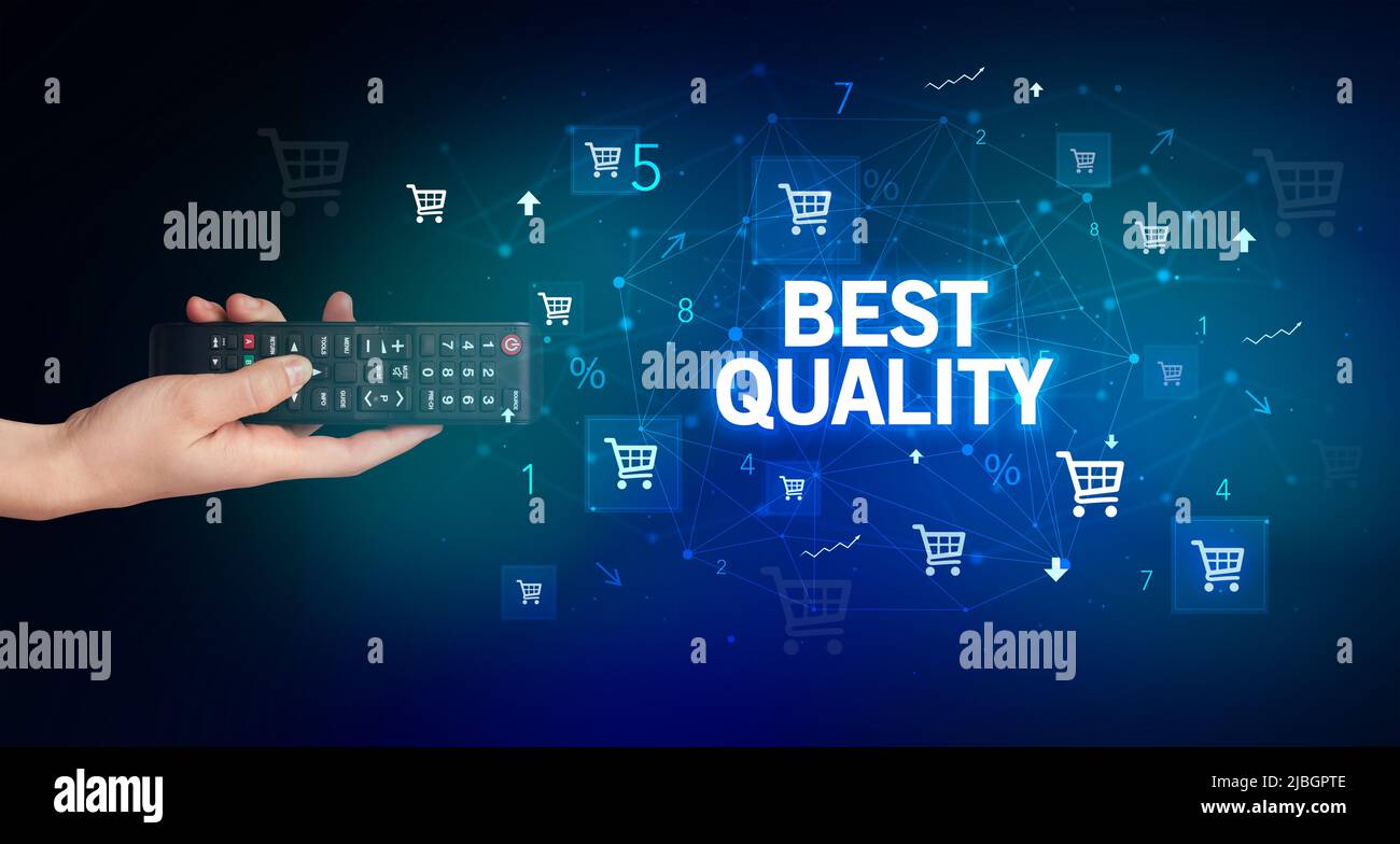 male hand holding wireless peripheral Stock Photo - Alamy