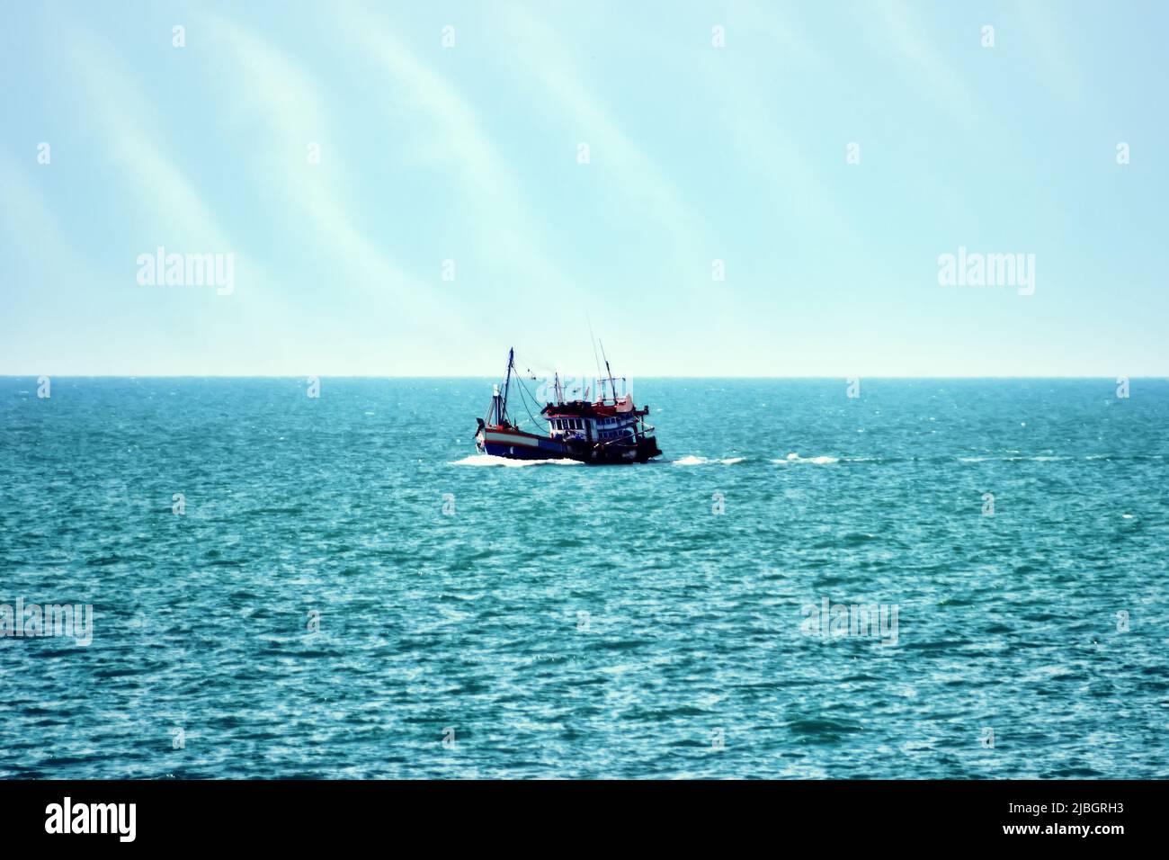 Marine fishing. Thai seiners in the South China Sea Stock Photo - Alamy