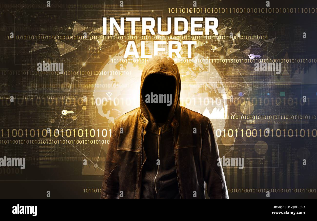 Faceless hacker at work, security concept Stock Photo - Alamy