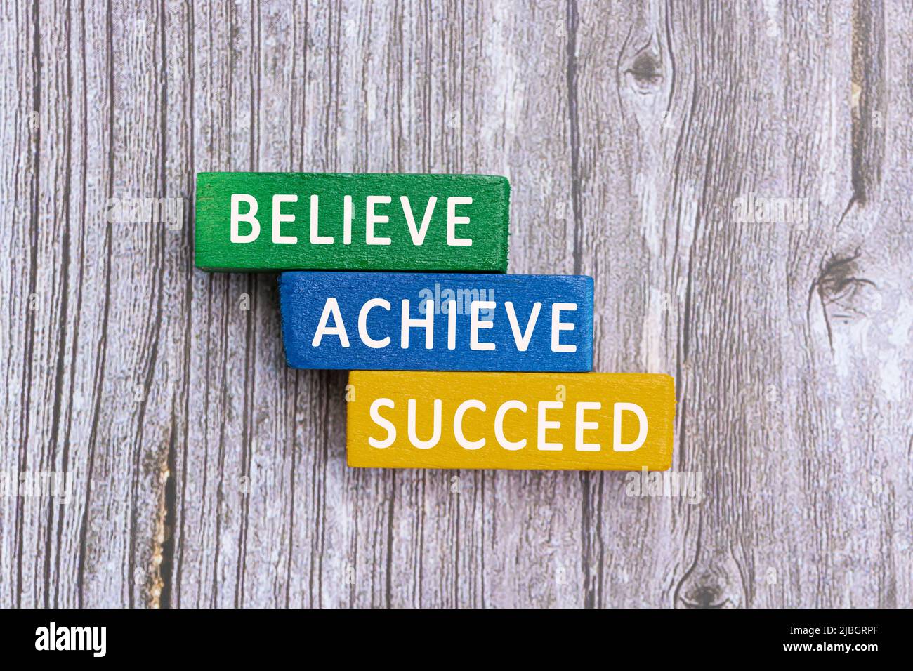 Motivational and inspirational quotes on wooden block cube - Believe ...