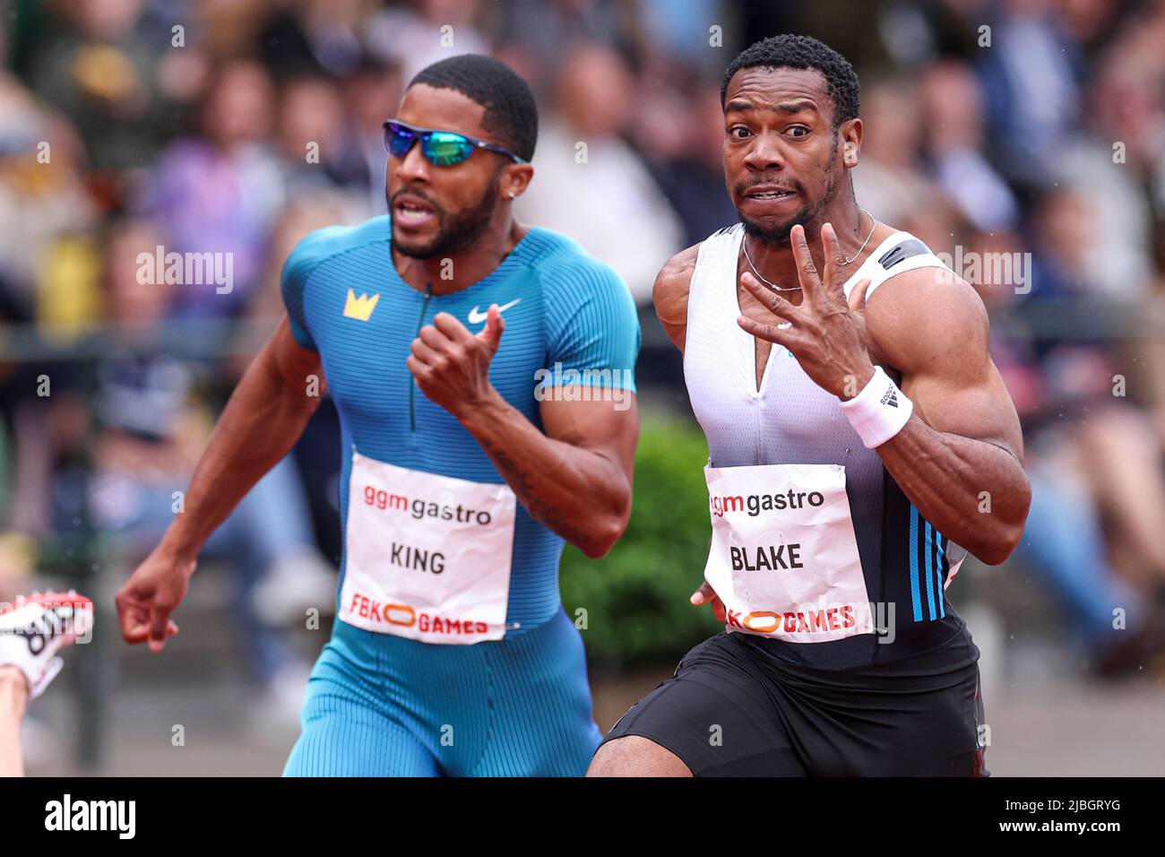 HENGELO, NETHERLANDS - JUNE 6: Yohan Blake of Jamaica during the FBK ...