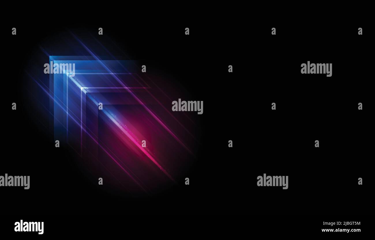 Modern abstract arrows. High-speed technology movement. Dynamic motion on blue background ...