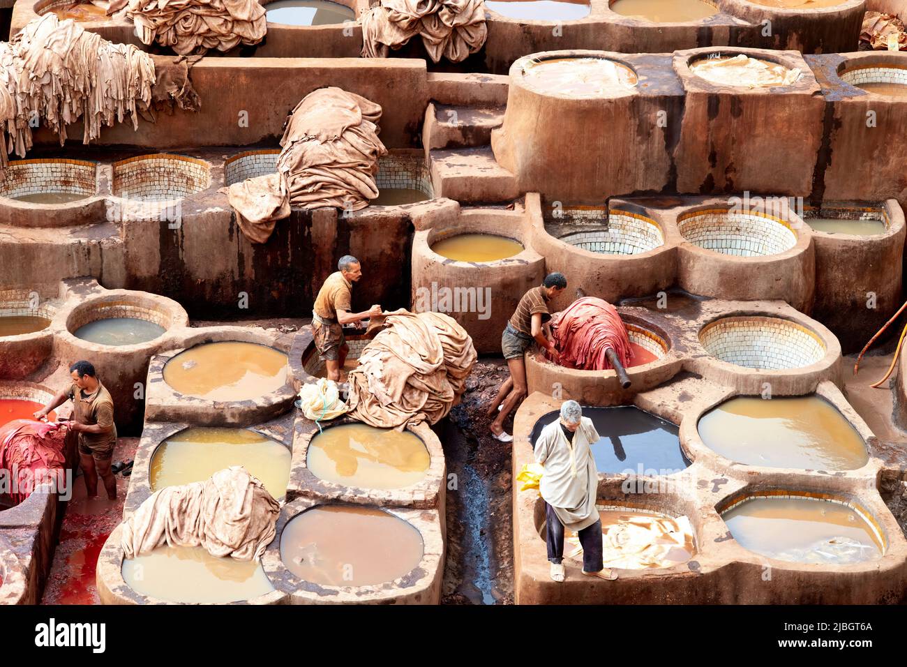 Morocco Fez. Chouara Tannery Stock Photo - Alamy