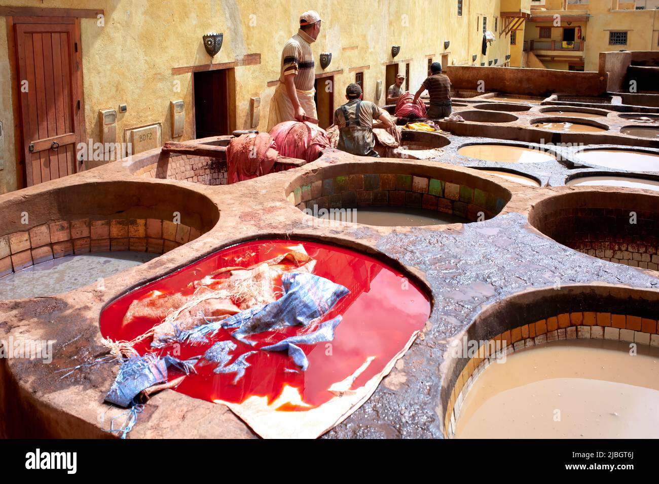 Morocco Fez. Chouara Tannery Stock Photo - Alamy