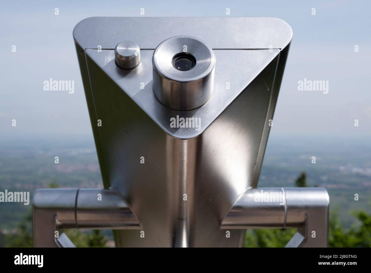 Monocular observation telescope as an attraction on a high point to ...