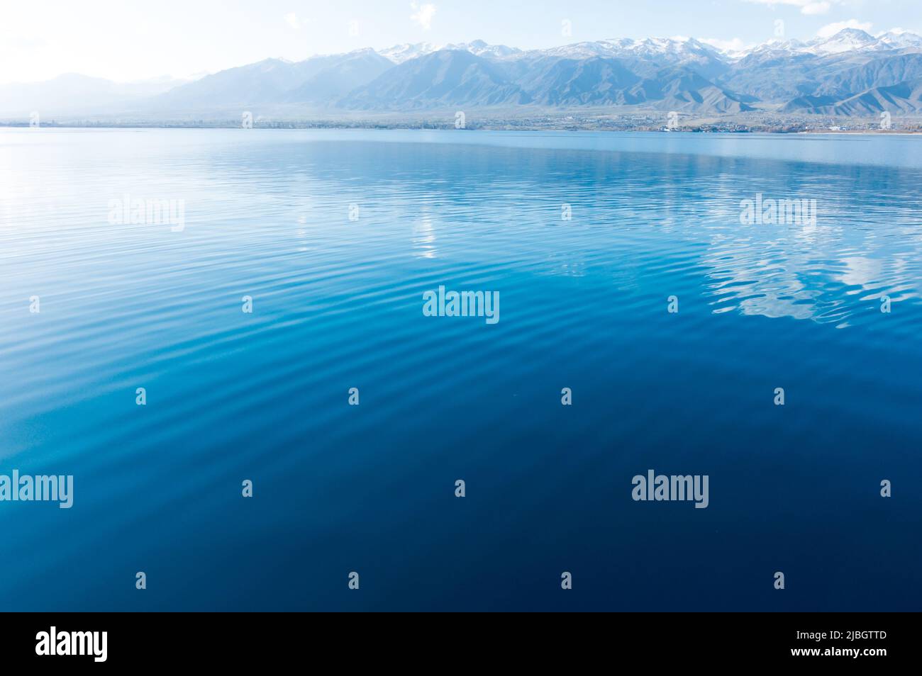 Clear water texture in blue and orange. Background of the ocean and the ...