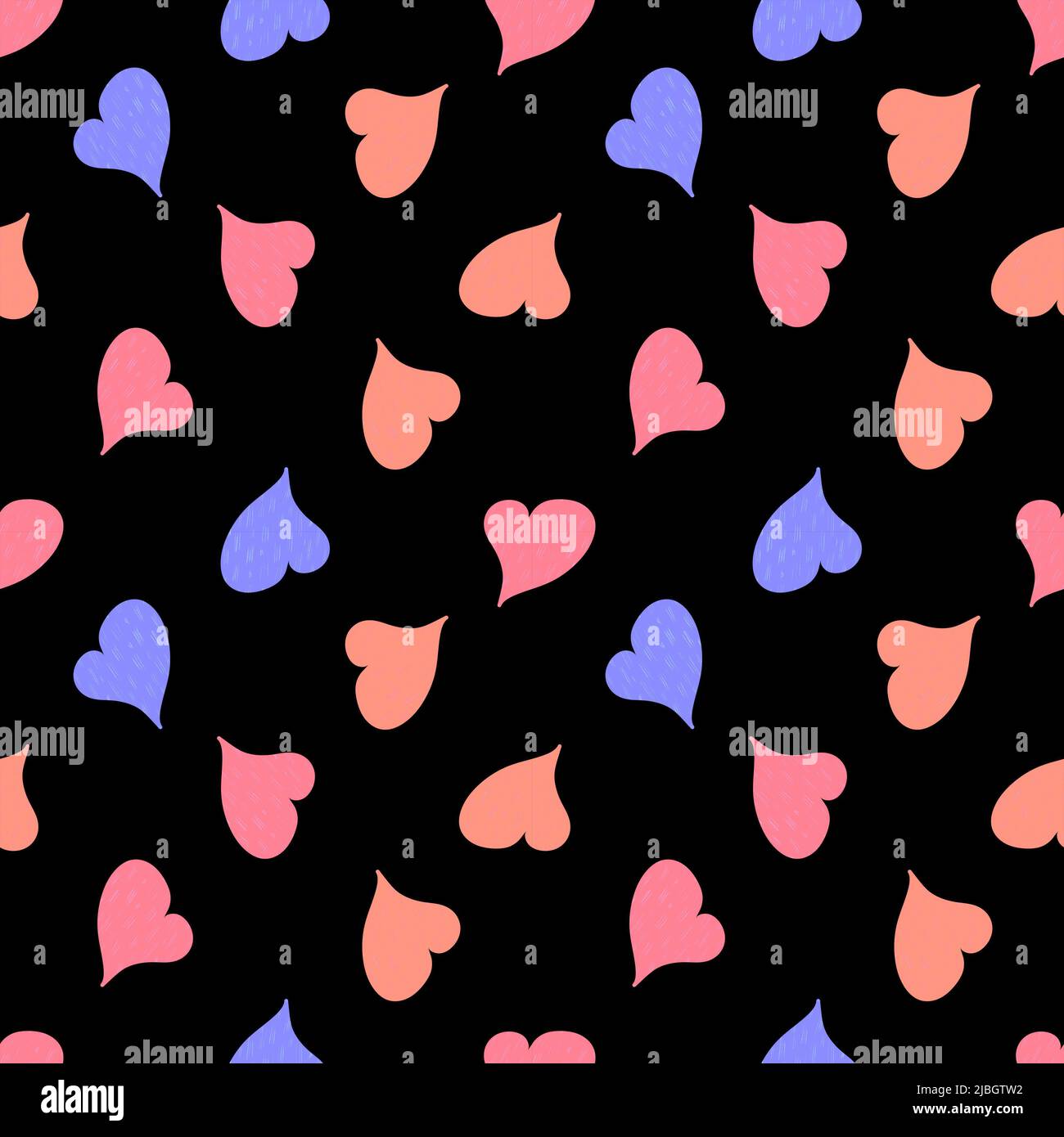 Simple seamless pattern with hearts. Valentines day background. Design ...