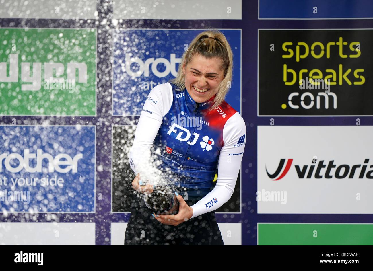 Clara Copponi of FDJ Nouvelle-Aquitaine Futuroscope celebrates winning ...