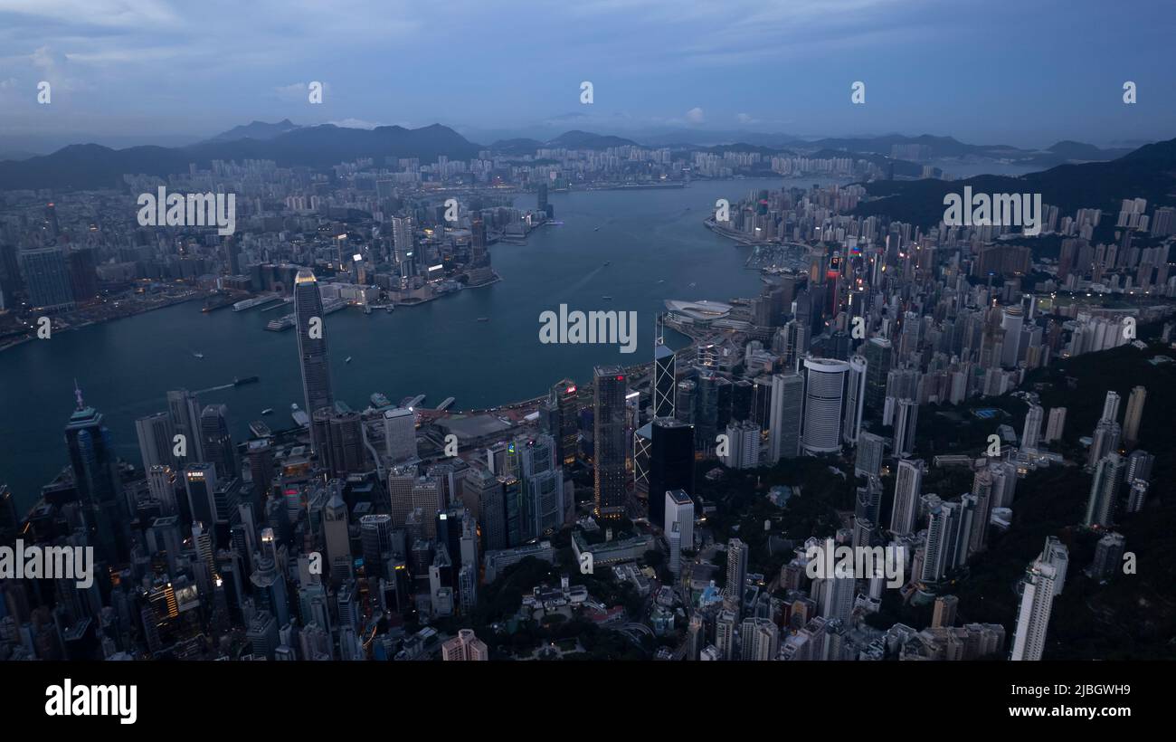 Victoria harbour in drone hi-res stock photography and images - Alamy