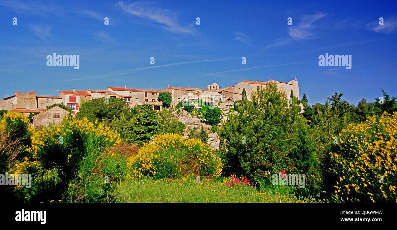 Picturesque medieval perched village of Le Castellet in the Var Stock ...