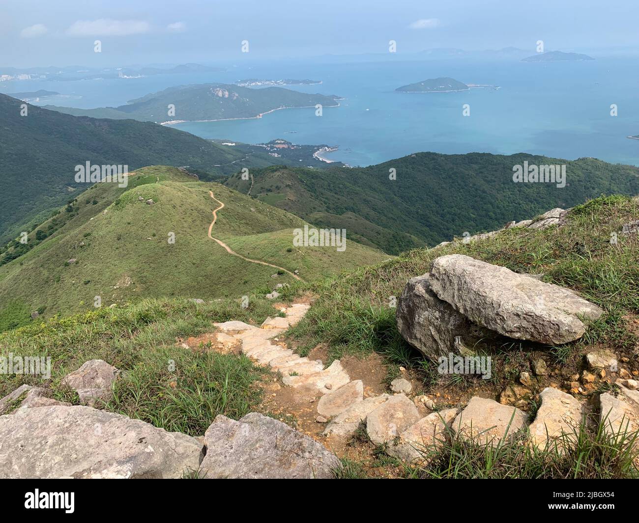 lantau peak and the far view of sunset peak in lantau island Stock ...