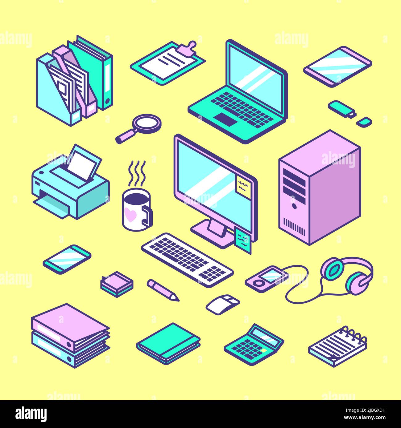 Desk tidy vector graphic hi-res stock photography and images - Alamy