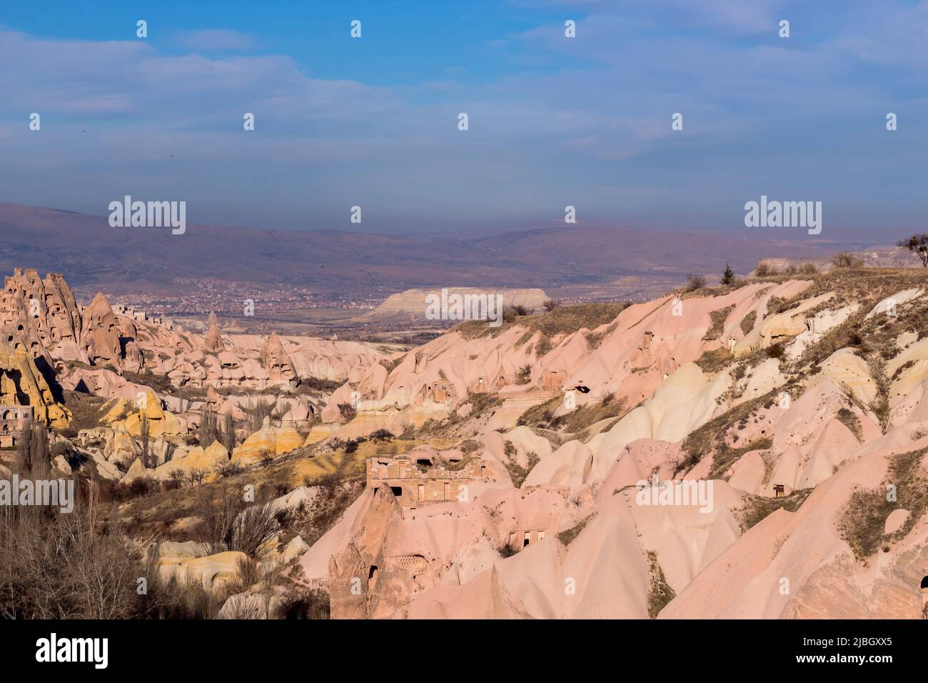 Amazing rocks in Zelve by night. Cappadocia Earth Pyramids. Goreme ...