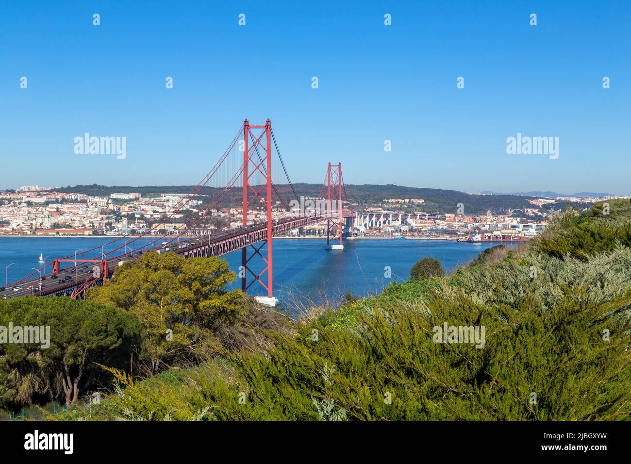 The 25 de Abril Bridge (Ponte 25 de Abril) is a suspension bridge in ...