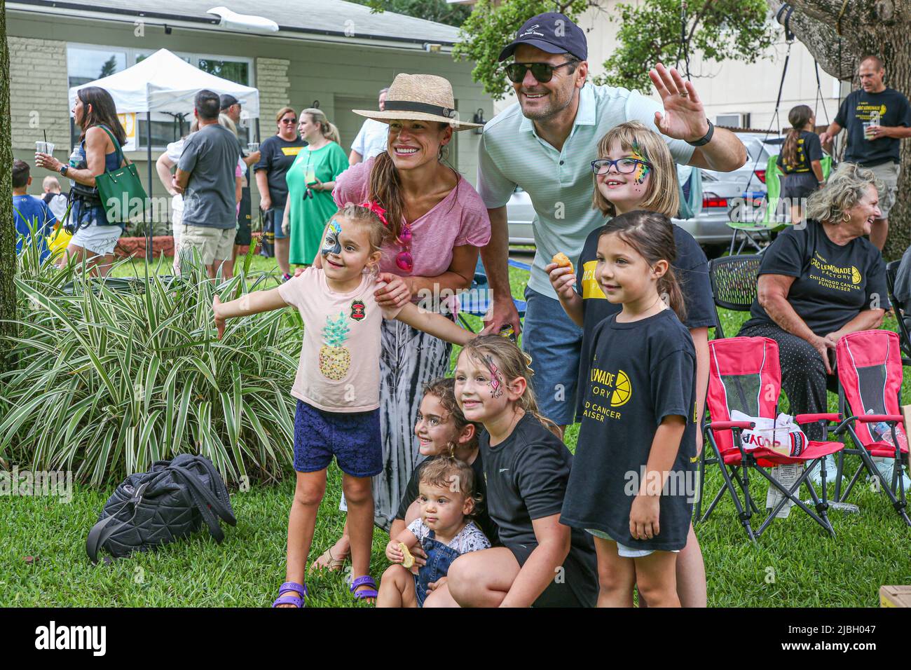 St. Petersburg, FL. USA; Caroline and Charlotte Gallagher pose with ...