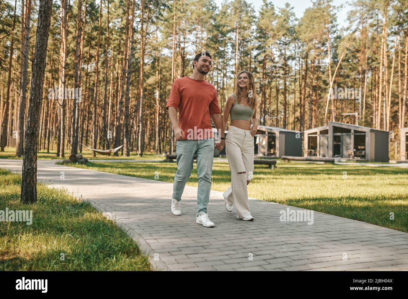 Couple strolling hand in hi-res stock photography and images - Alamy