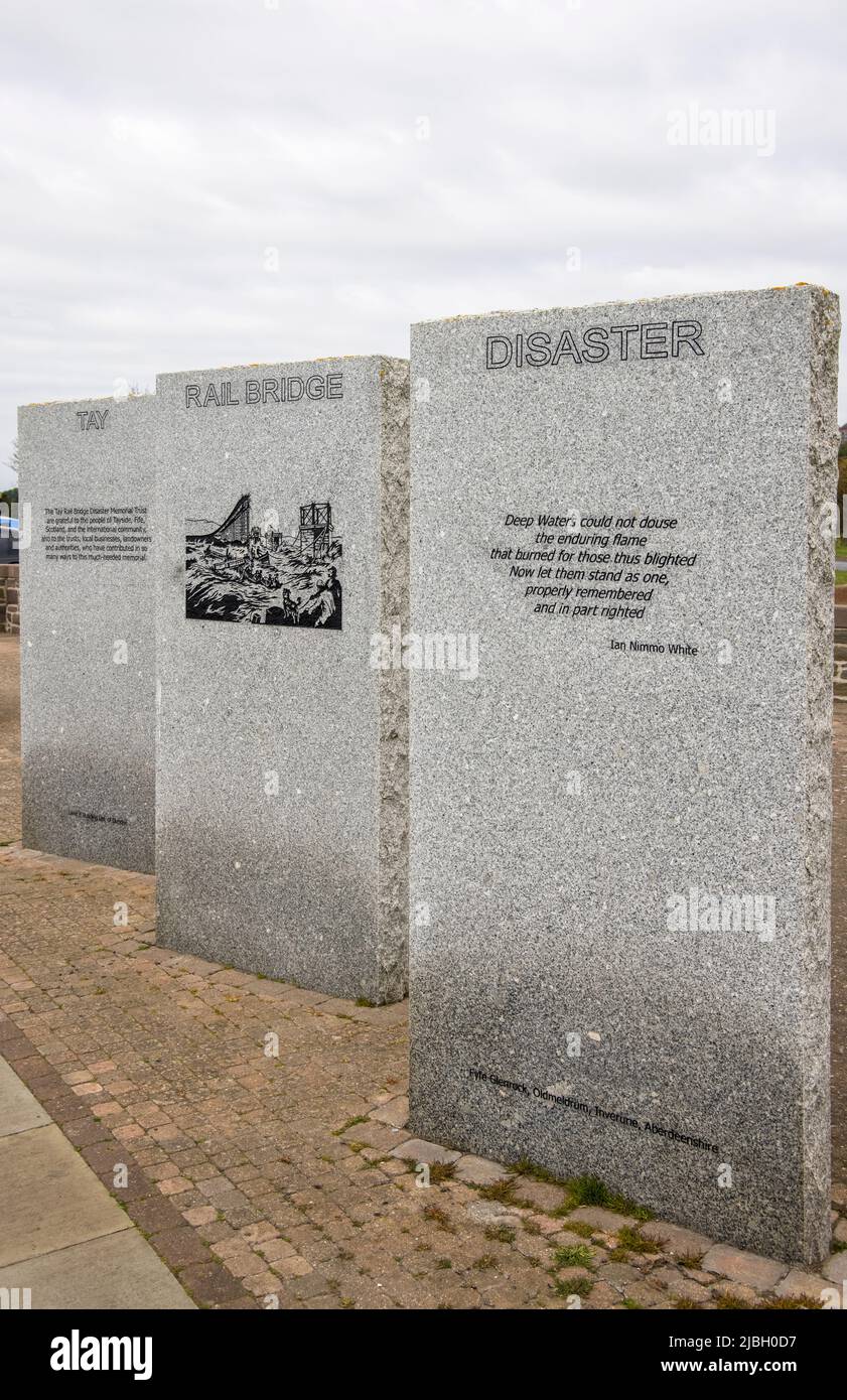 memorial at the site of the river tay railway bridge disaster perth ...