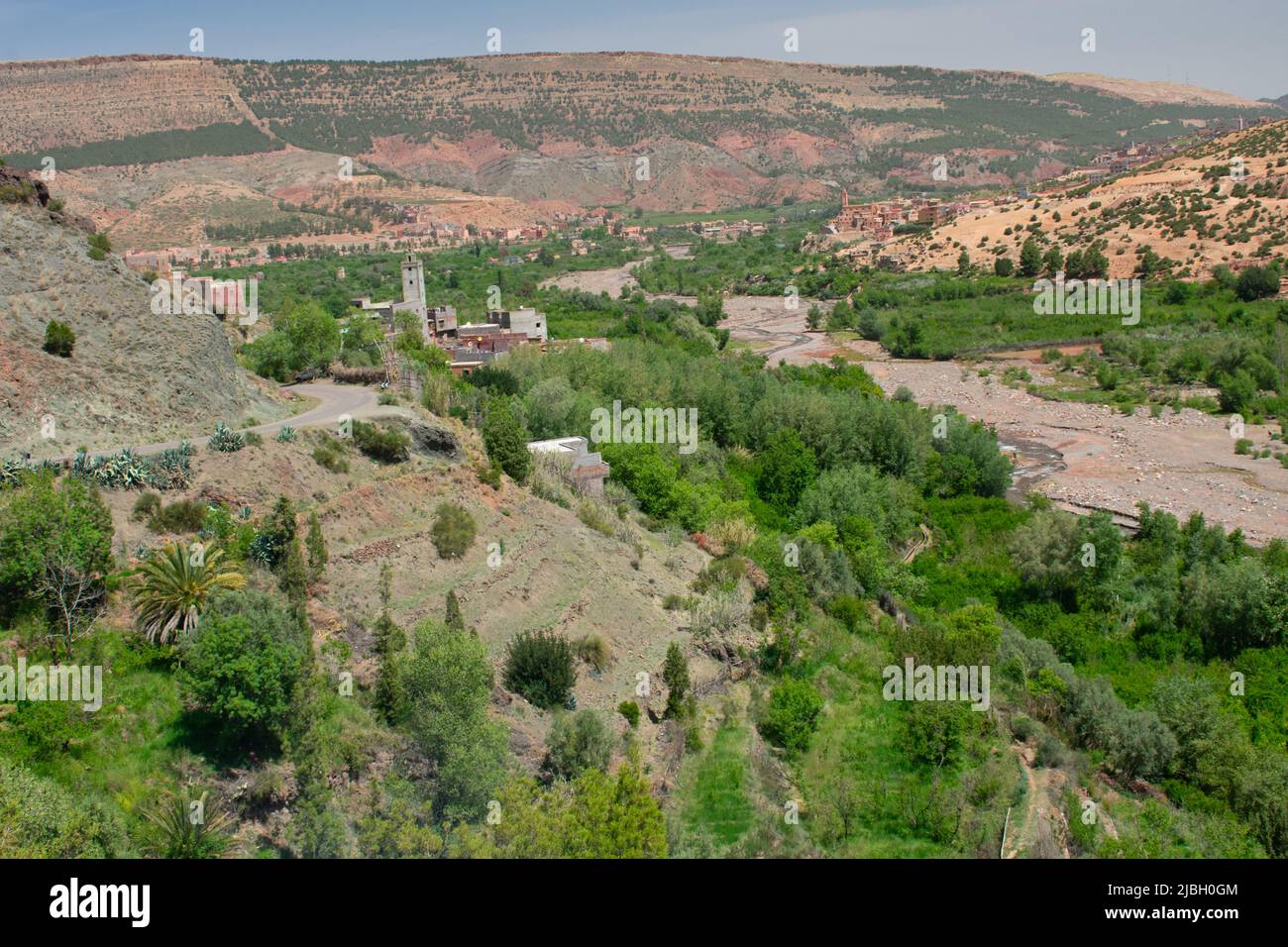 Panorama of Marrakesh mountain range in Morocco Africa during spring ...