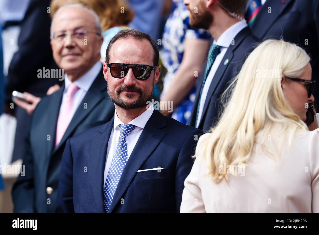 Paris, France. 5th June, 2022. Haakon, Crown Prince of Norway, and his ...