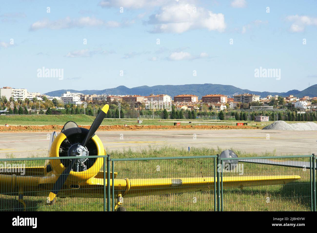 Light aircraft for pilot training at Sabadell airport, Catalunya, Spain ...