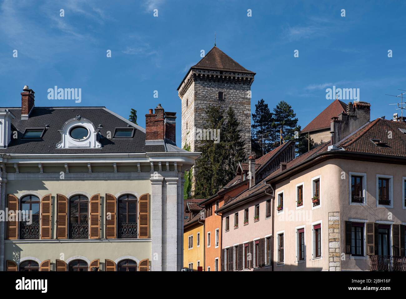 Historic and colourful architecture of old houses in Annecy, France ...