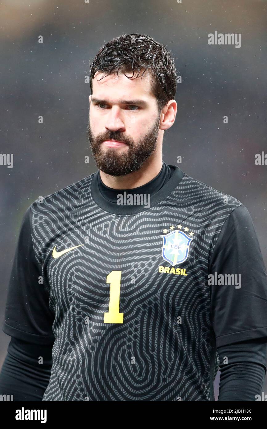 Tokyo, Japan. 6th June, 2022. Goalkeeper Alisson (1) of Brazil in ...