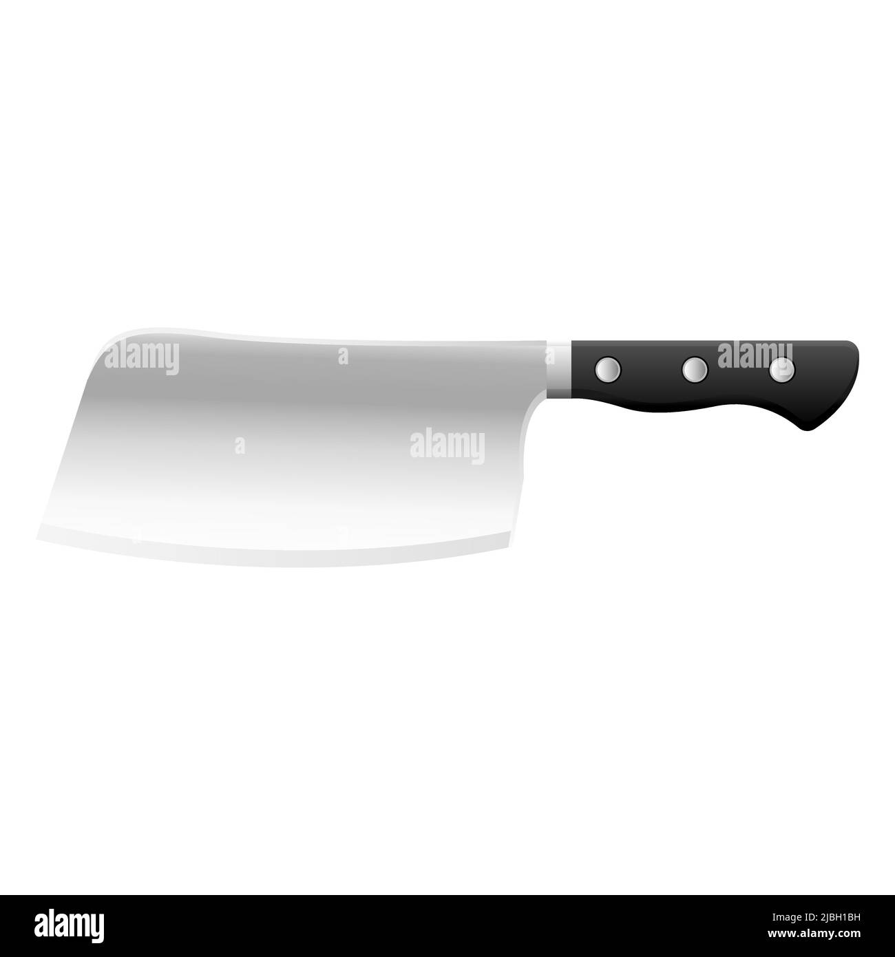 Cartoon kitchenware cultery butcher knife gray gradient color Stock ...