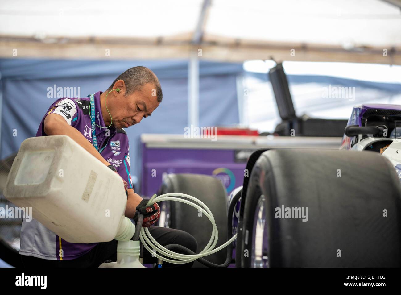 Detroit, MI, USA. 5th June, 2022. Crew members of Rick Ware Racing ...