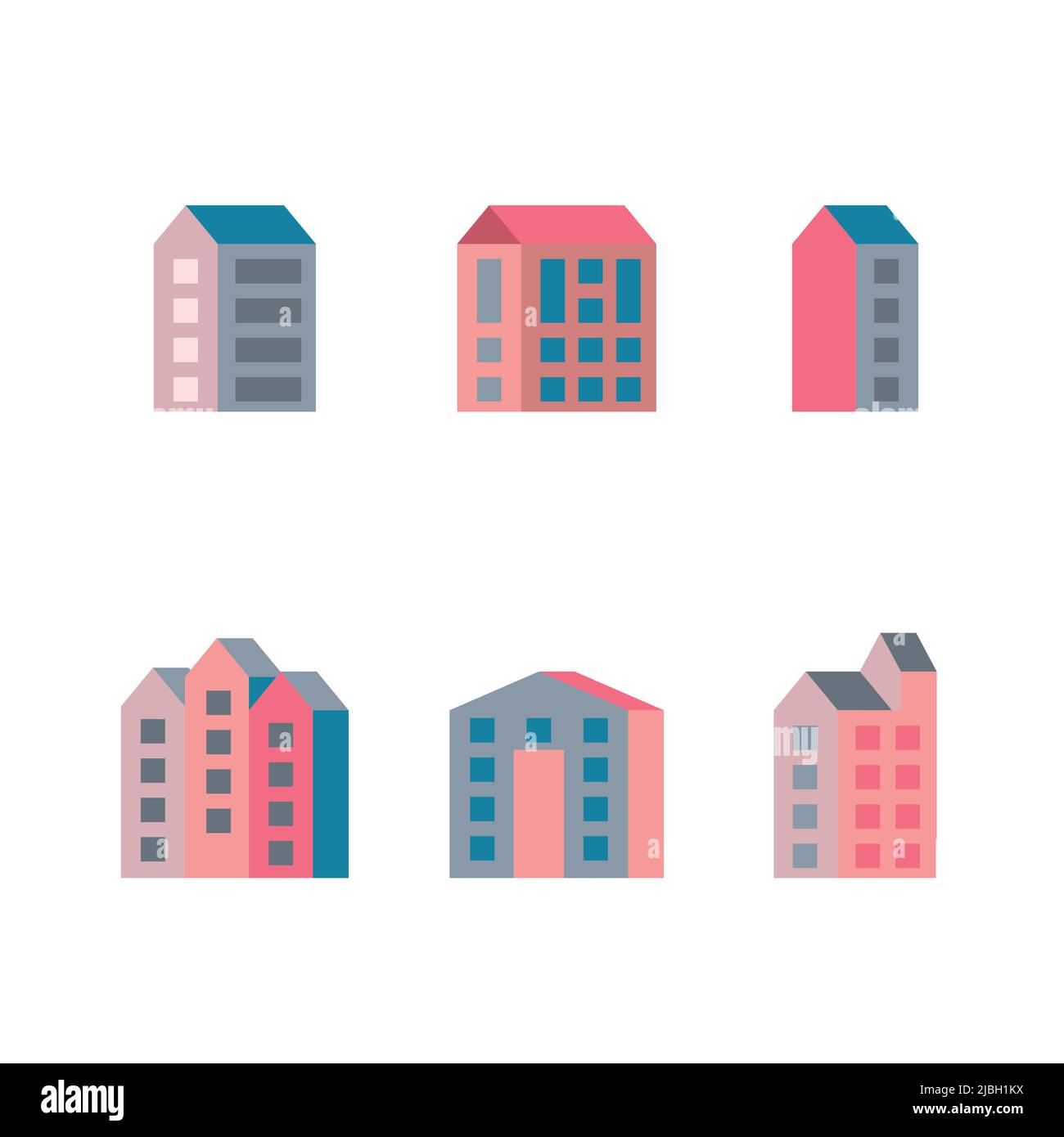 Flat abstract city buildings Stock Vector Image & Art - Alamy
