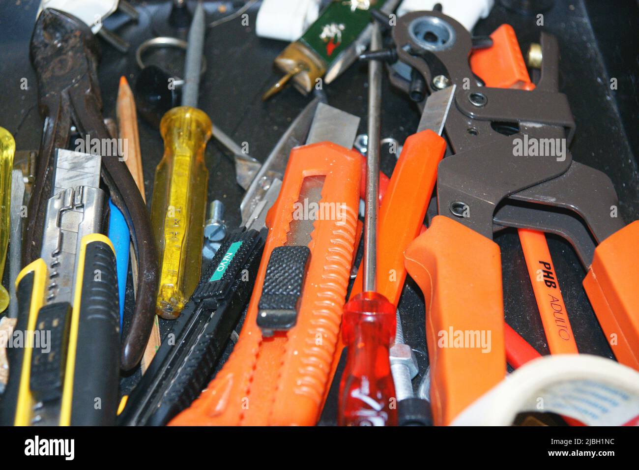 Assorted tools for DIY work Stock Photo - Alamy