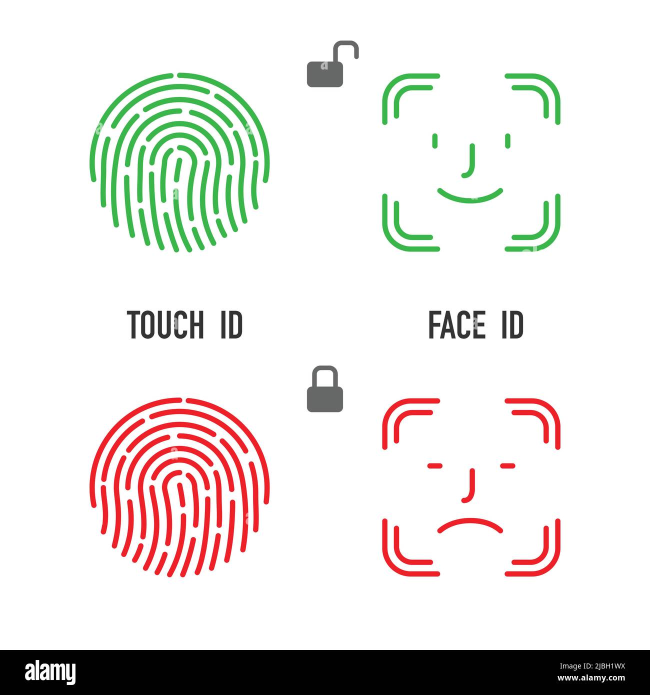 Fingerprint identification authentication recognition biometric Stock ...