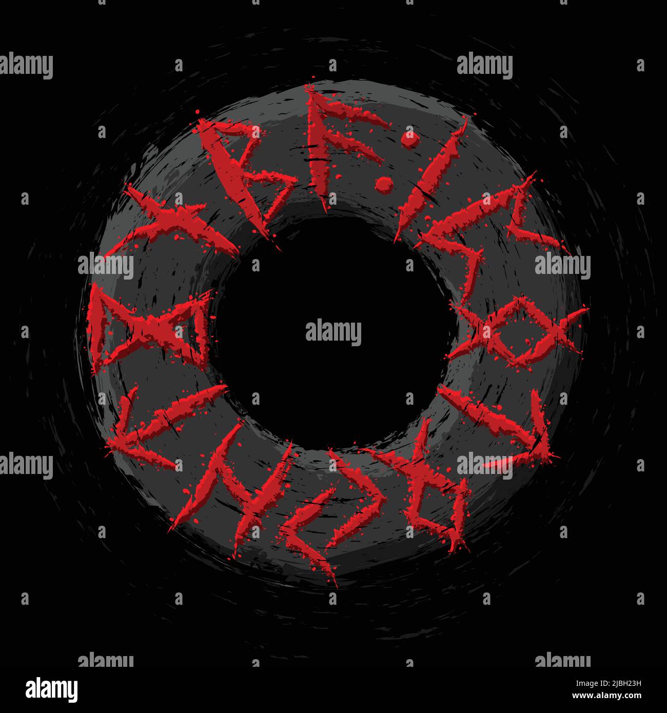 Runic alphabet scandinavian grunge circle Stock Vector Image & Art - Alamy