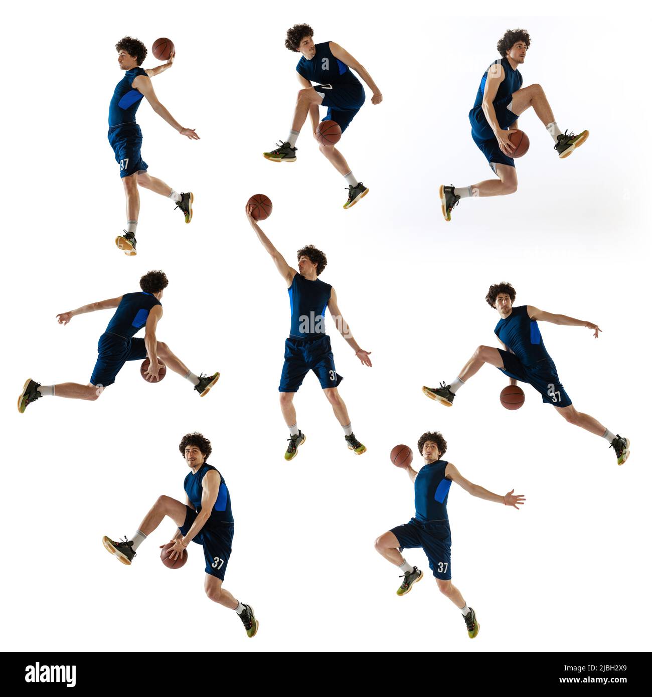 Development of movements. Collage made of images of professional ...