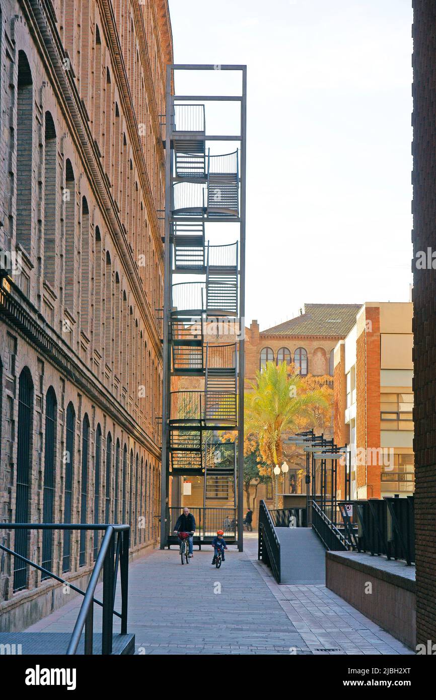 Exterior or emergency staircase of a building Stock Photo - Alamy