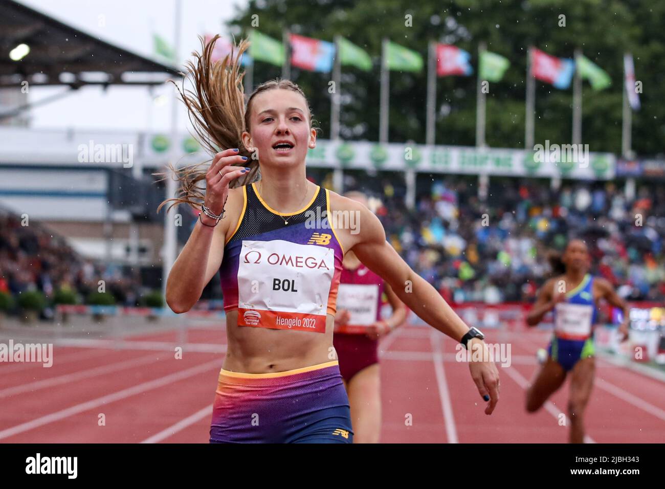 HENGELO, NETHERLANDS - JUNE 6: Femke Bol of The Netherlands during the ...
