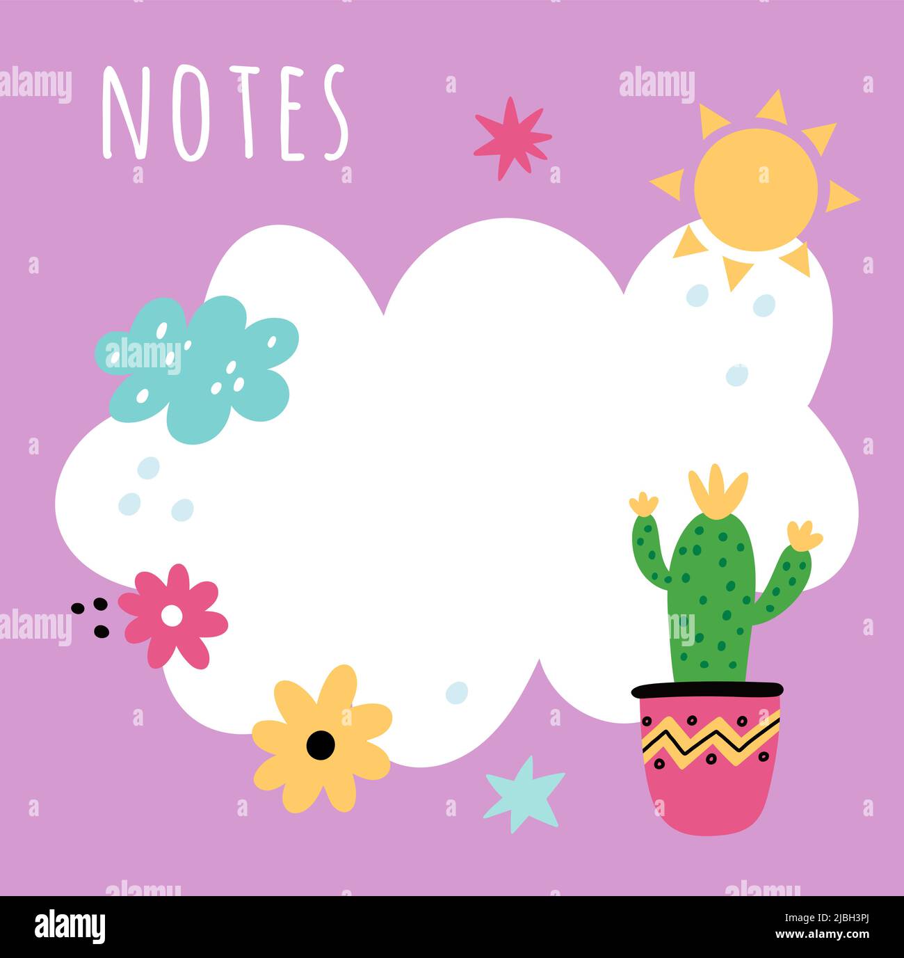 Cute llamas weekly planner. Note paper design with flowers and sun ...