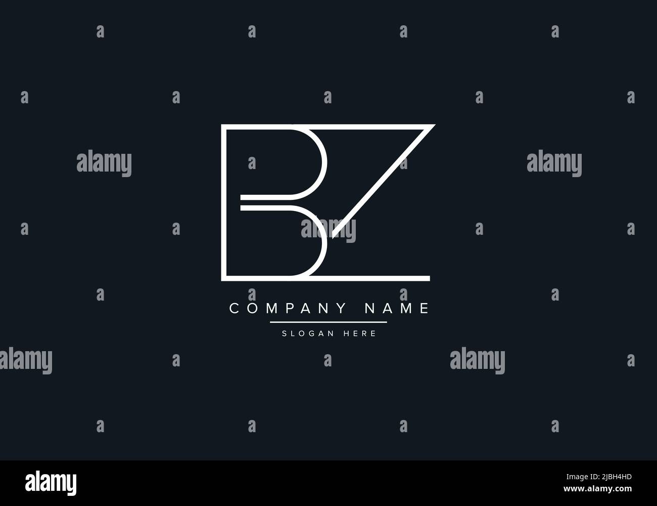 BZ LETTER LOGO DESIGN VECTOR TEMPLATE Stock Vector Image & Art - Alamy