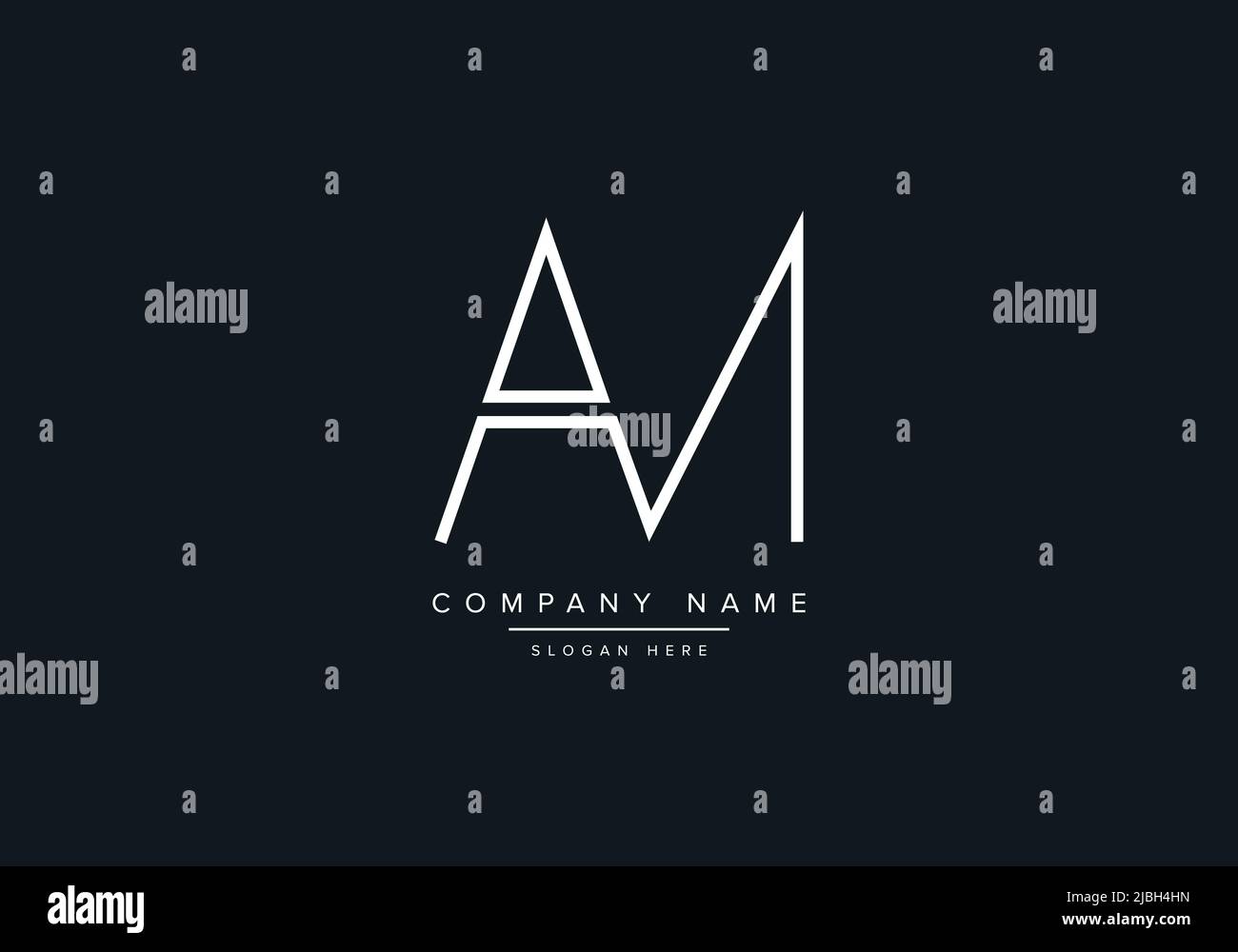 AM LETTER LOGO DESIGN VECTOR TEMPLATE Stock Vector Image & Art - Alamy