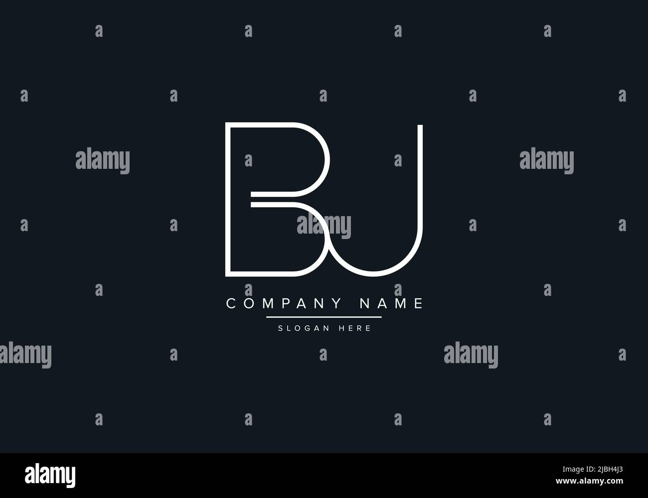 BJ LETTER LOGO DESIGN VECTOR TEMPLATE Stock Vector Image & Art - Alamy