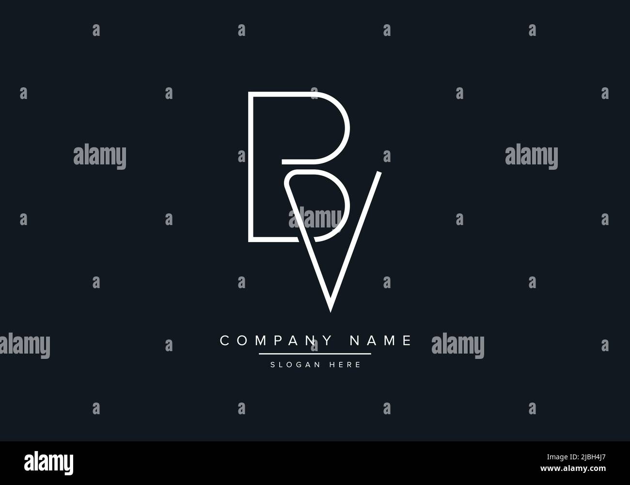 Bv letter logo hi-res stock photography and images - Alamy