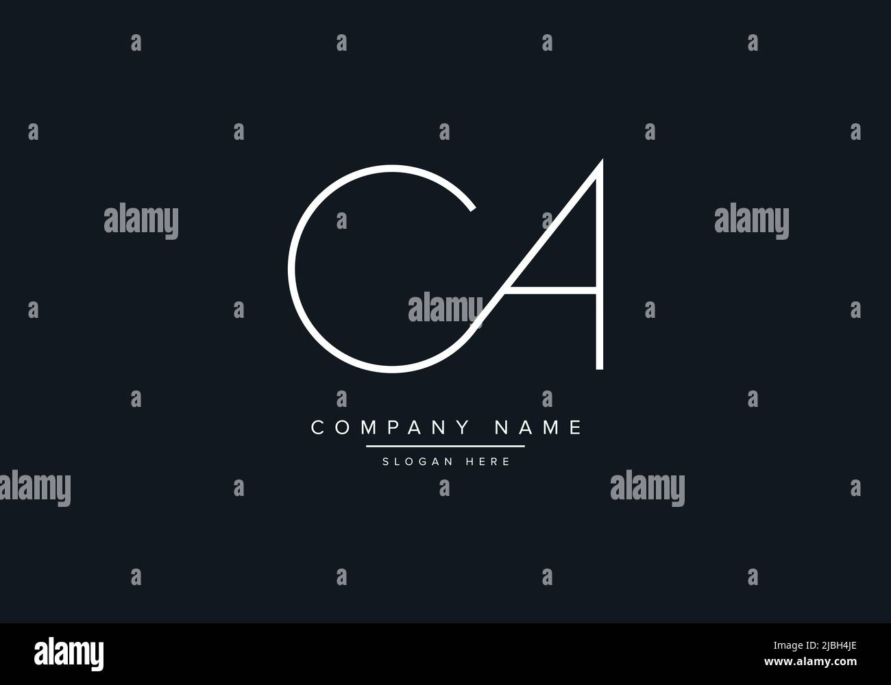 CA LETTER LOGO DESIGN VECTOR TEMPLATE Stock Vector Image & Art - Alamy
