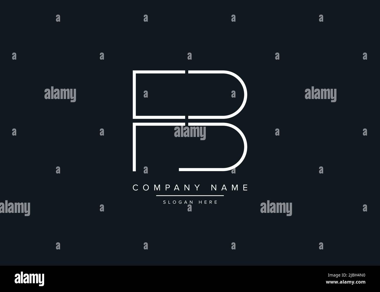 FB LETTER LOGO DESIGN VECTOR TEMPLATE Stock Vector Image & Art - Alamy