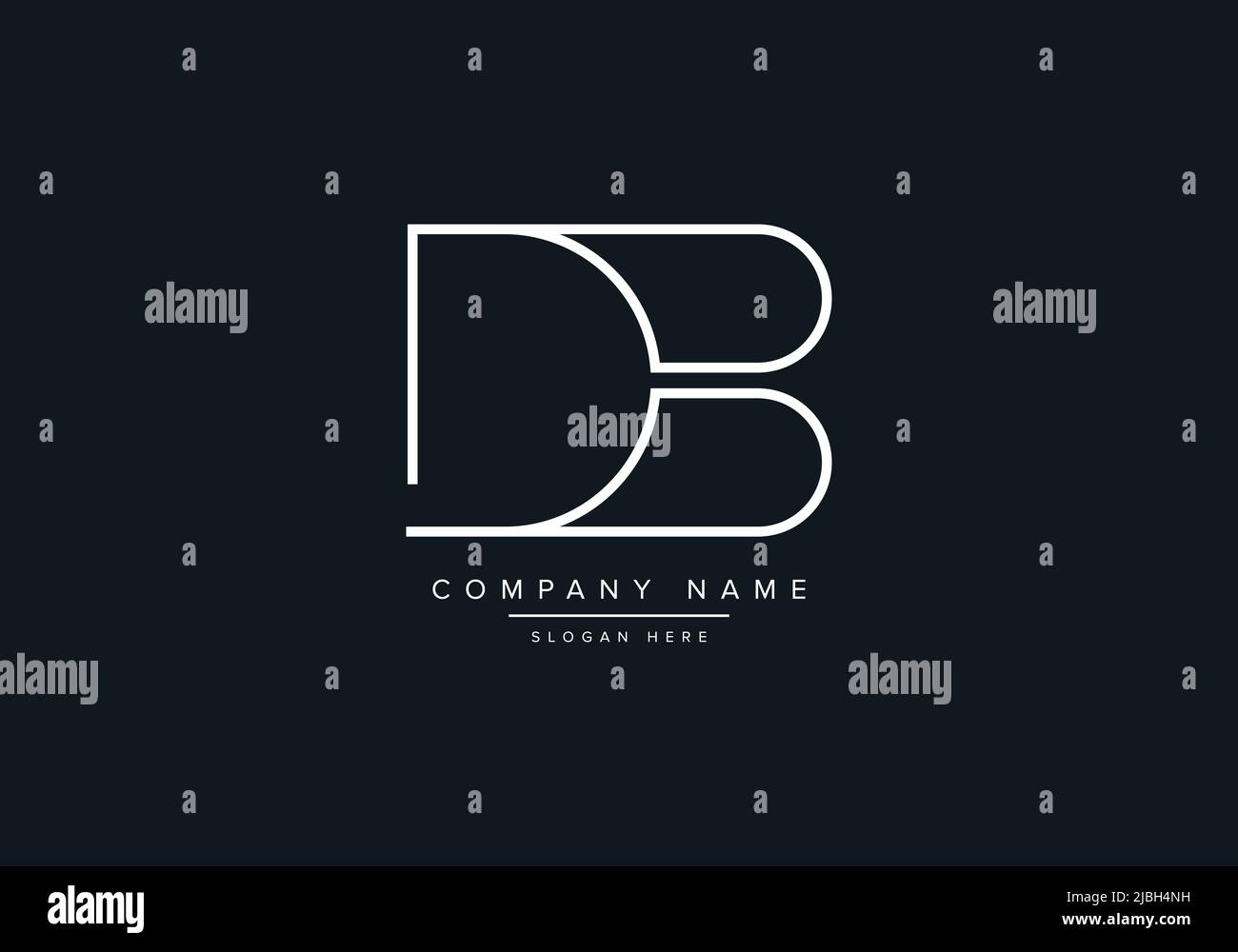Db minimal logo design hi-res stock photography and images - Alamy