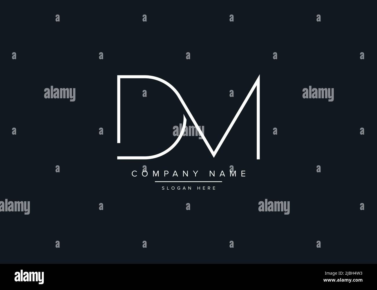 DM LETTER LOGO DESIGN VECTOR TEMPLATE Stock Vector Image & Art - Alamy