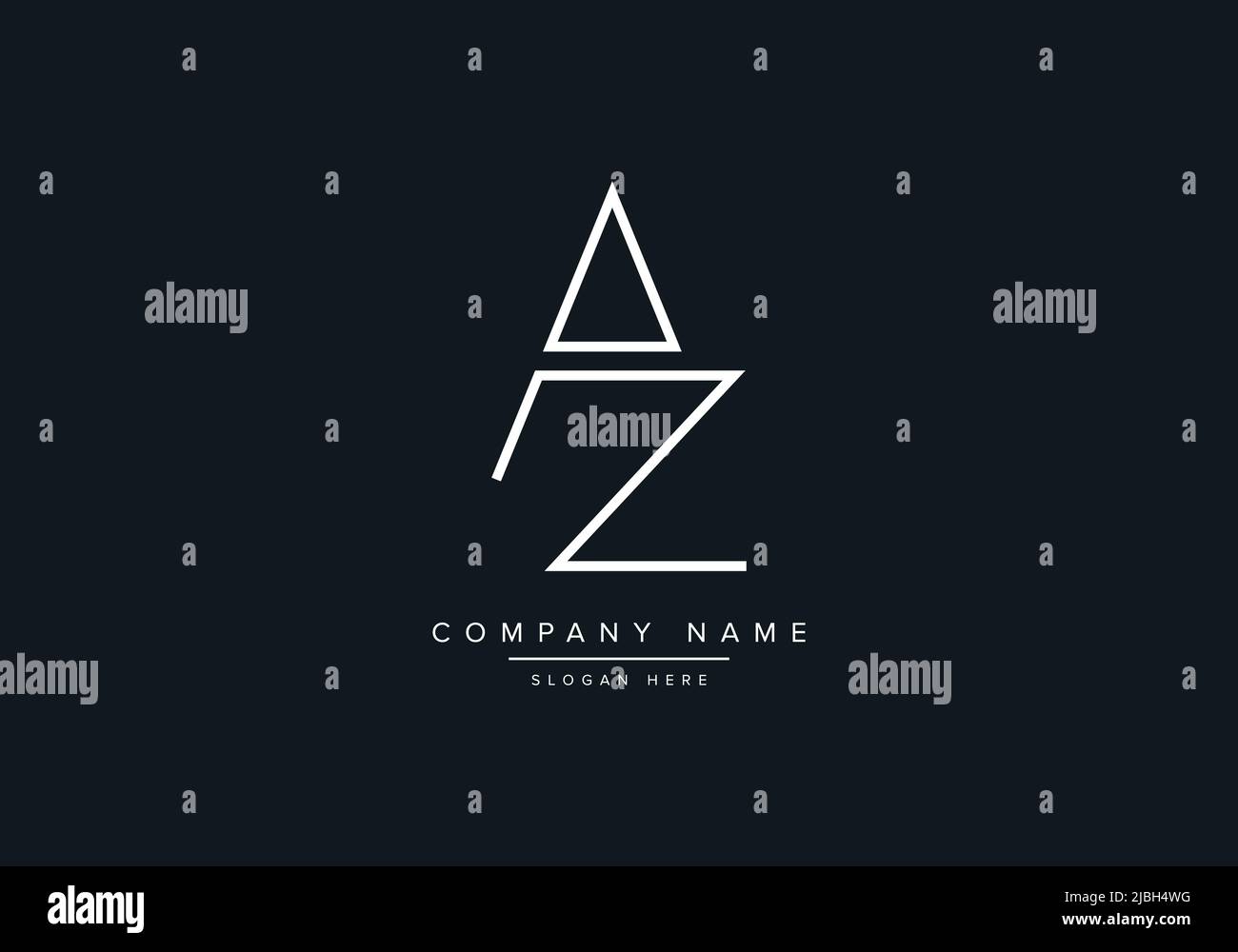 Az letter logo hi-res stock photography and images - Alamy